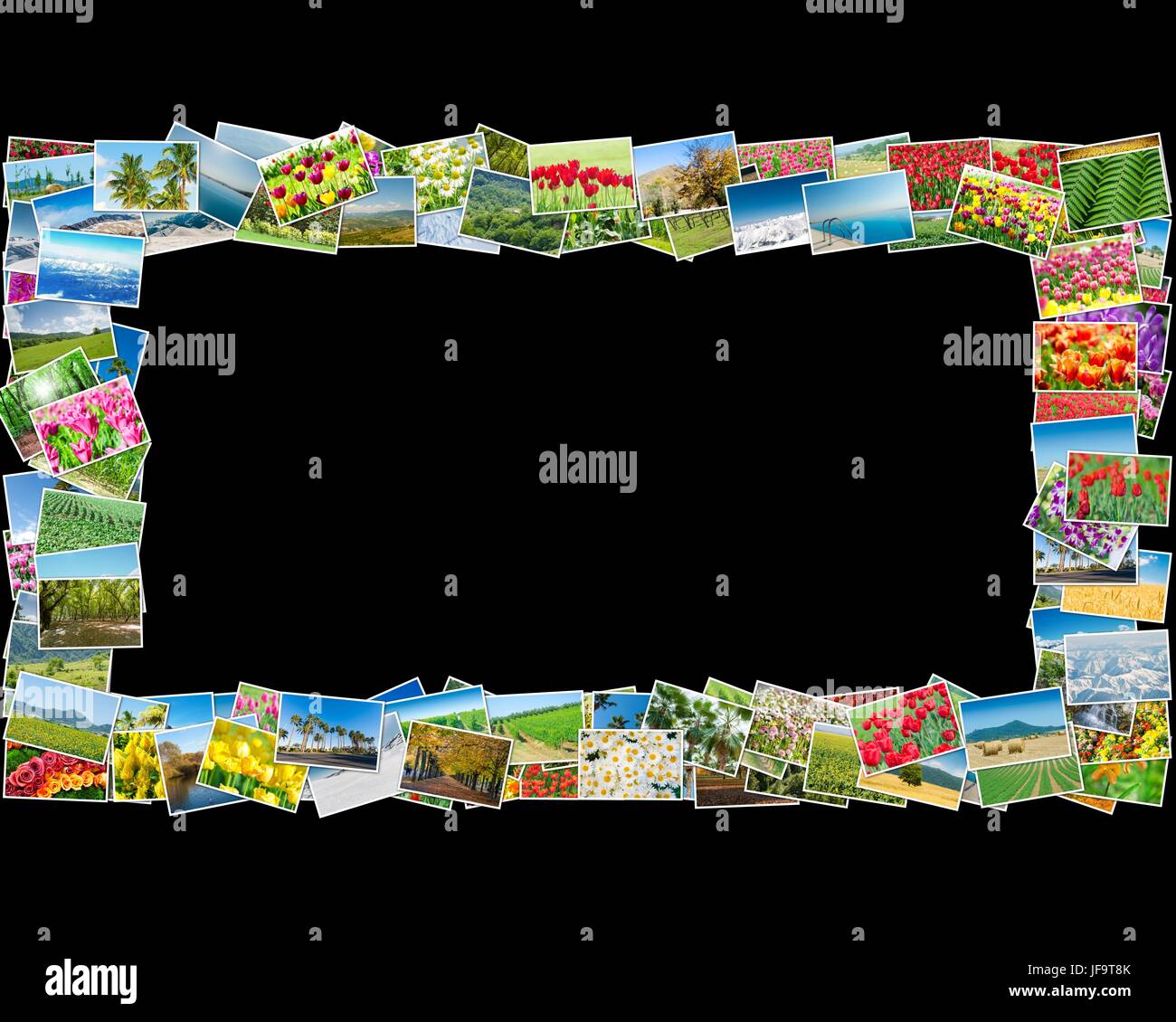 Frame made of various nature photos Stock Photo - Alamy