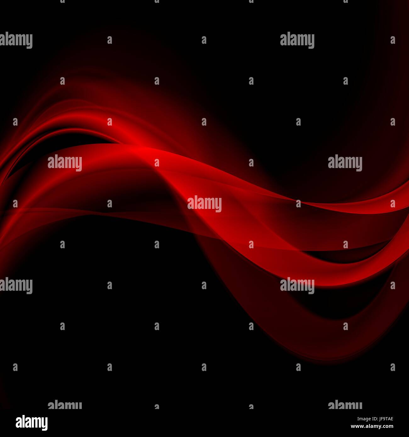 Bright red glowing waves on black background Stock Photo - Alamy