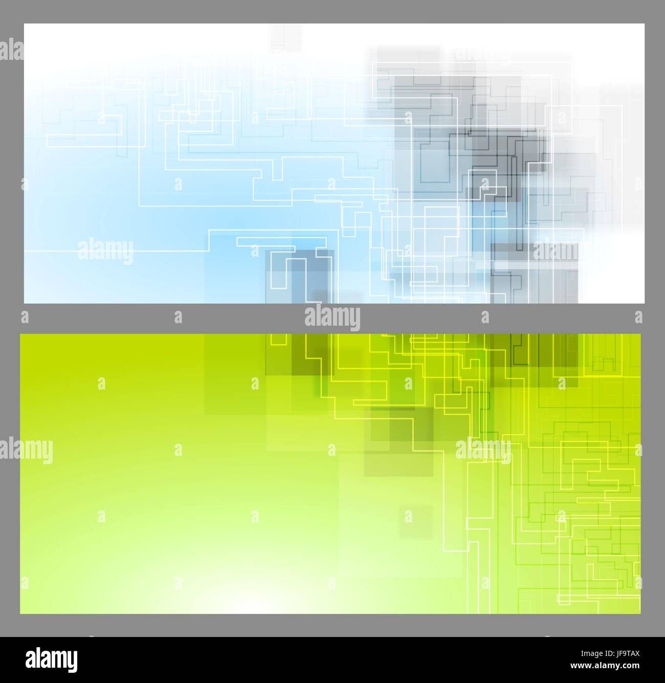 Abstract tech geometric bright banners Stock Photo - Alamy