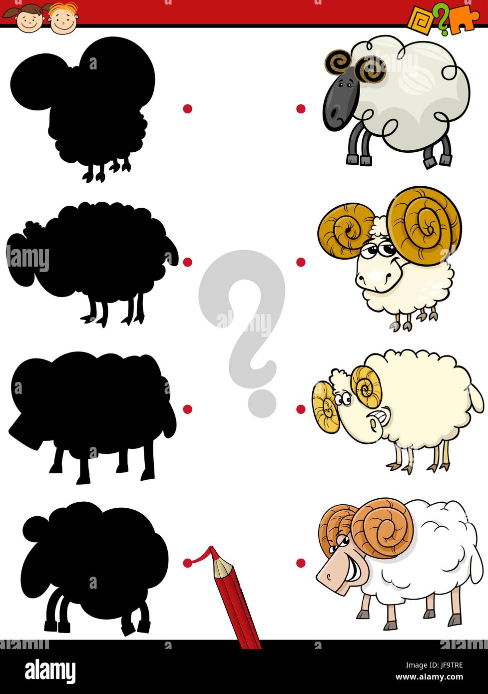 shadow task with farm animals Stock Vector Image & Art - Alamy