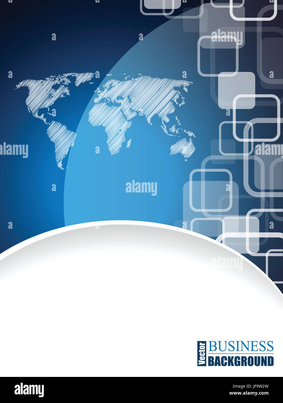 Modern business brochure with scribbled world map Stock Vector Image ...