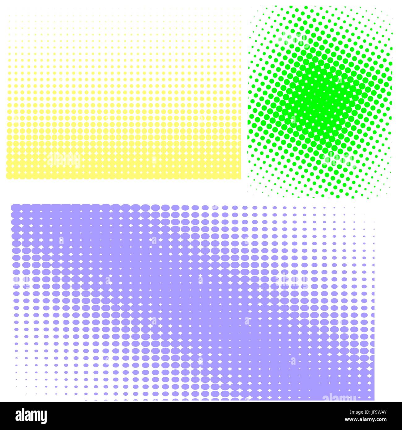 Halftone Patterns. Set of Halftone Dots. Dots on White Background ...