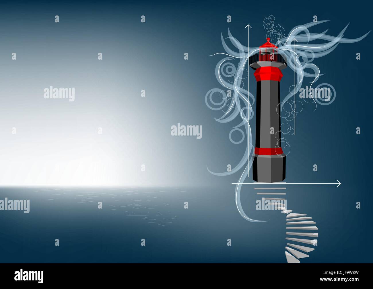 background with lighthouse Stock Vector Image & Art - Alamy