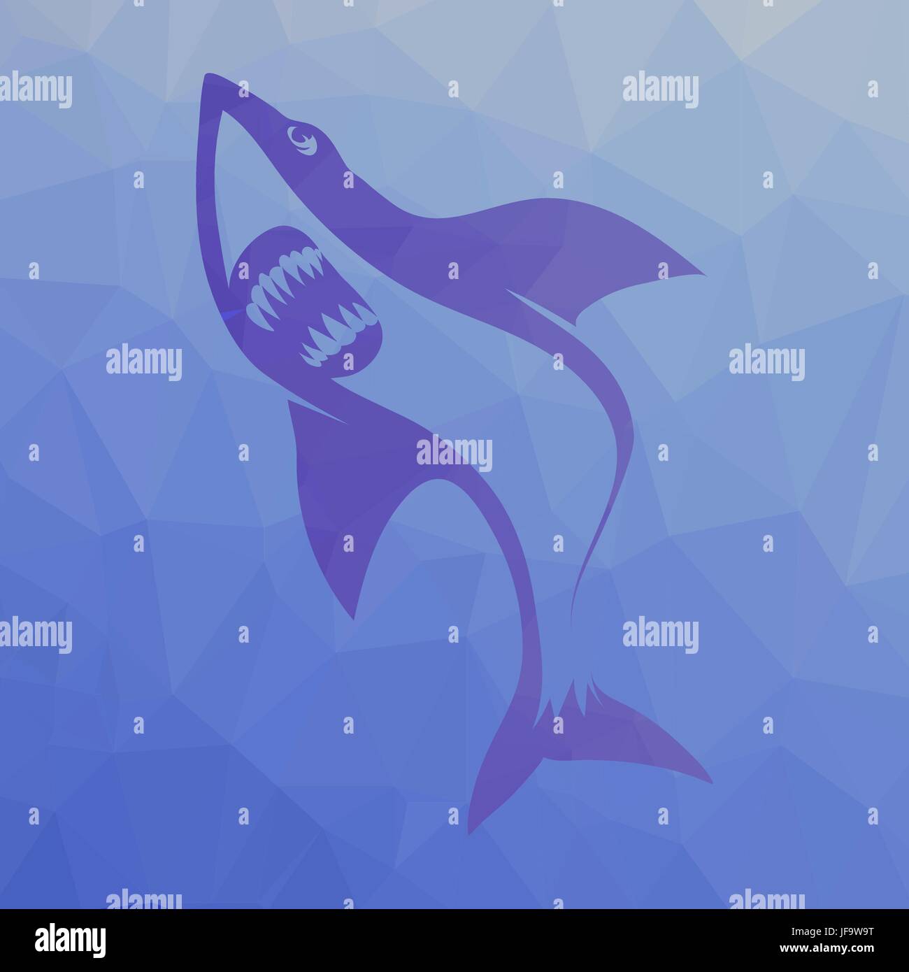 Shark swims under water Stock Vector Images - Alamy