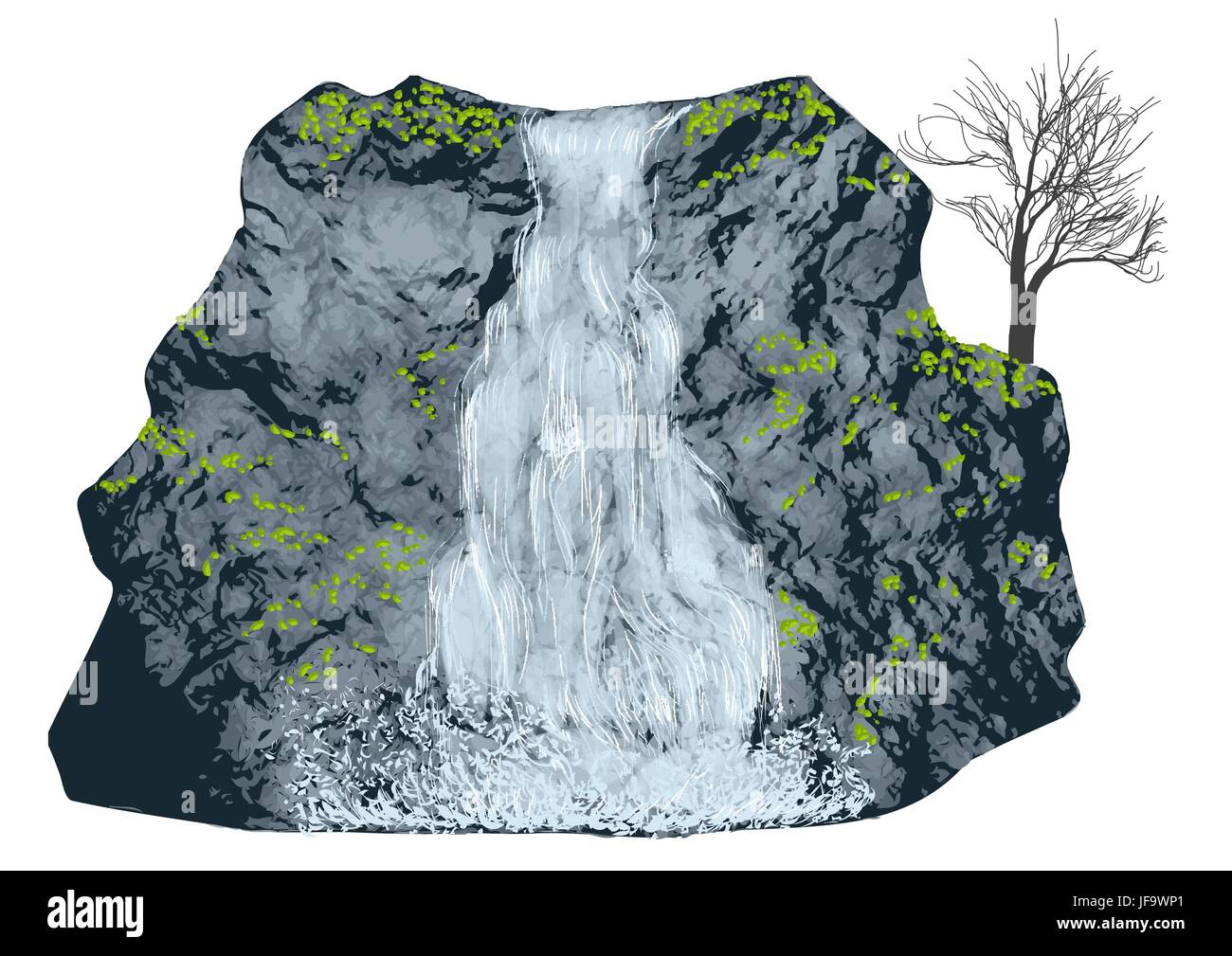 Waterfall geology Stock Vector Images - Alamy