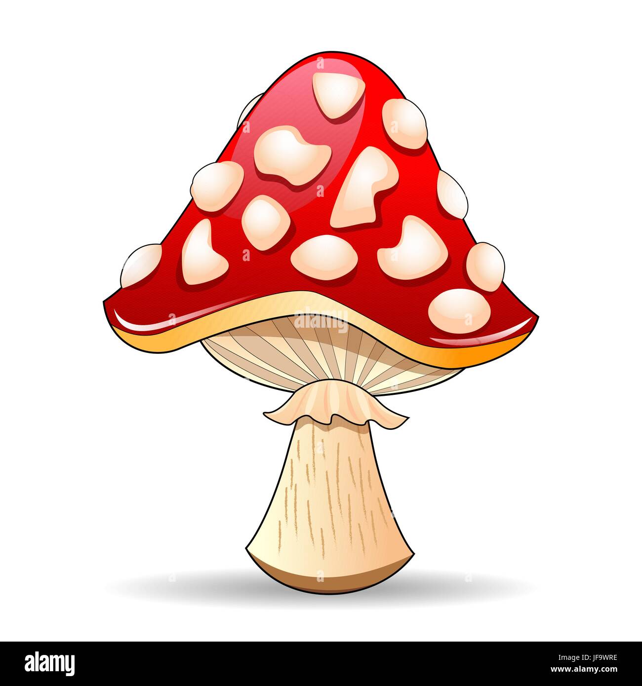 Bright red poisonous mushroom Cut Out Stock Images & Pictures - Alamy