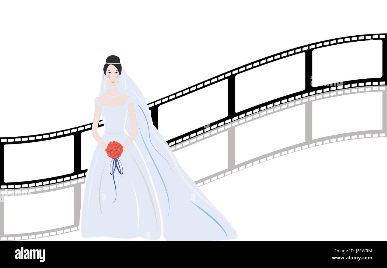 Realistic film reel white Stock Vector Images - Alamy