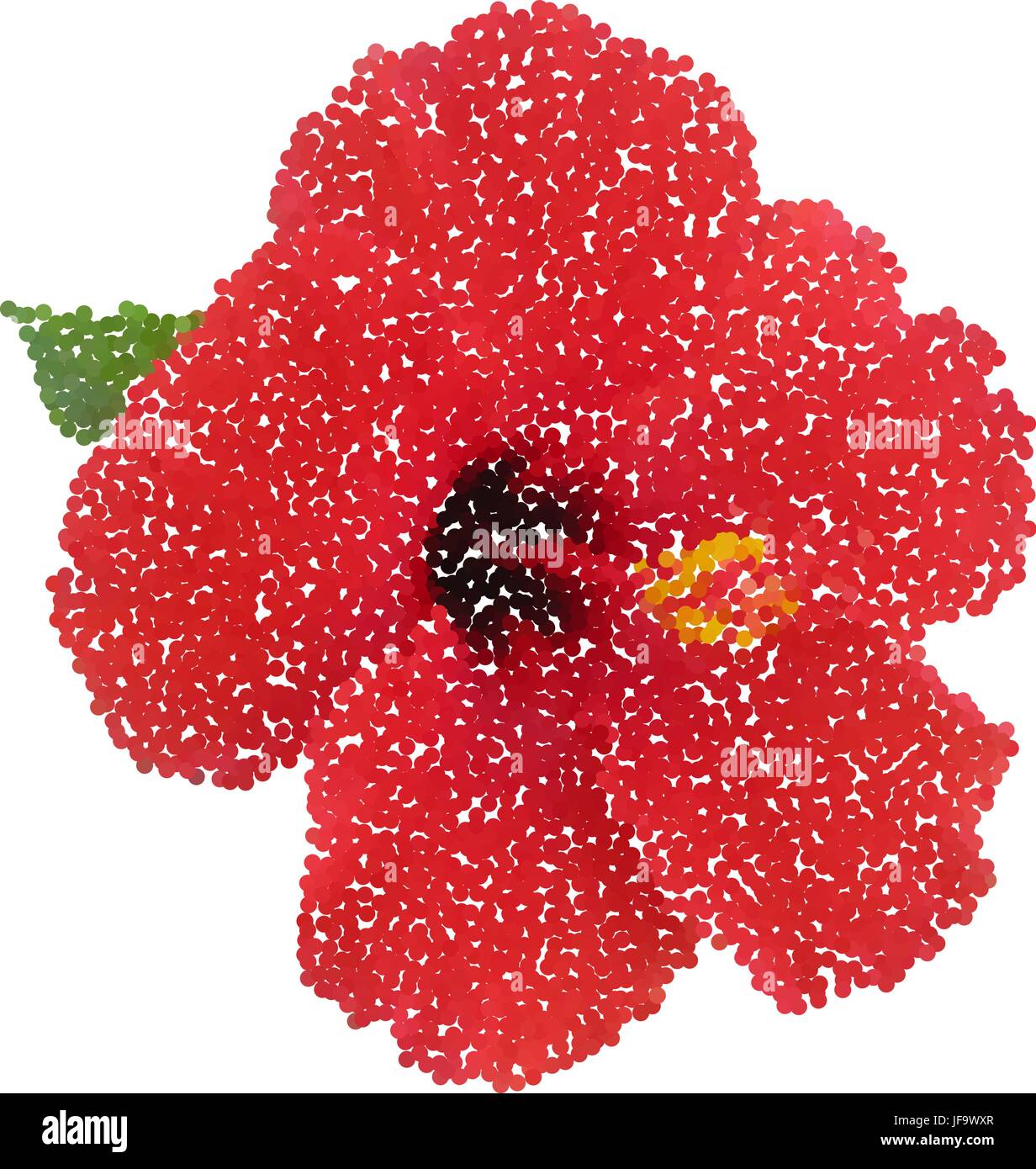 Hibiscus dotted flower Stock Vector Images - Alamy