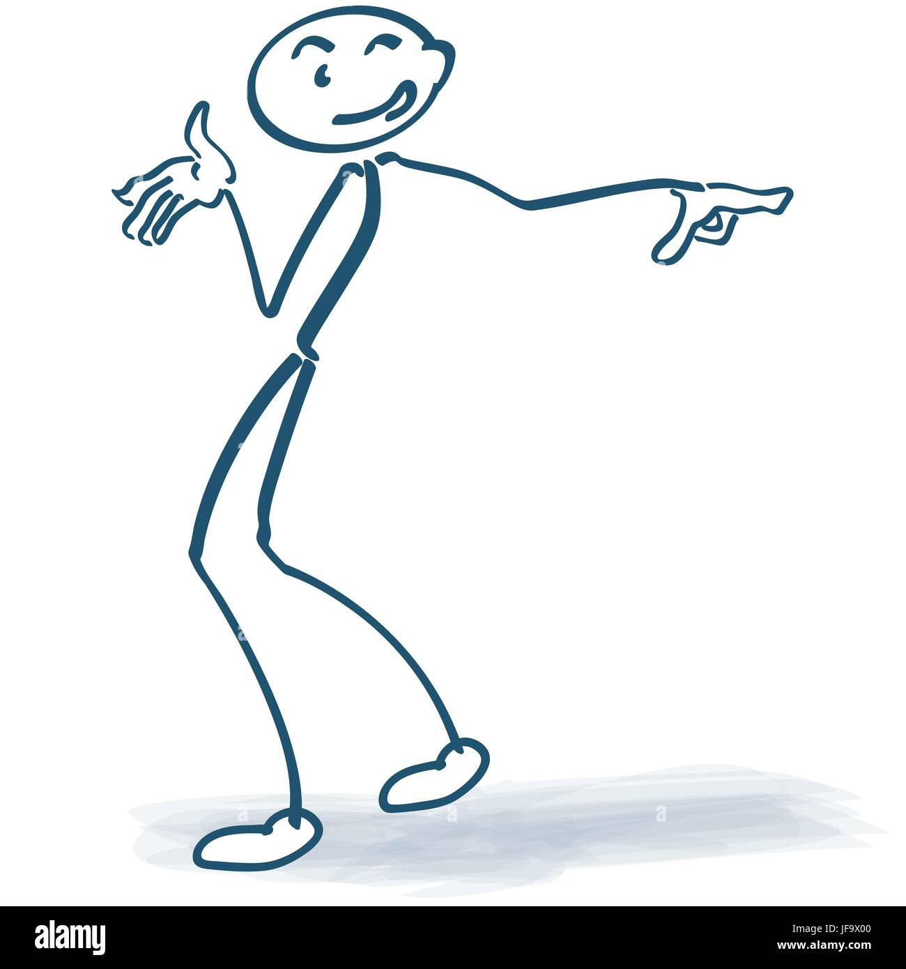stick figure with finger pointing and note Stock Vector Image & Art - Alamy