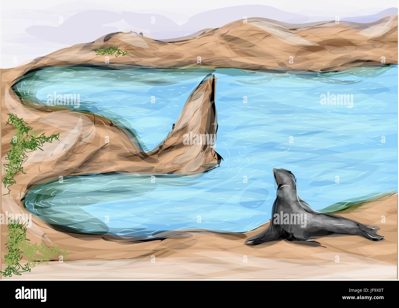 On south beach island Stock Vector Images - Alamy