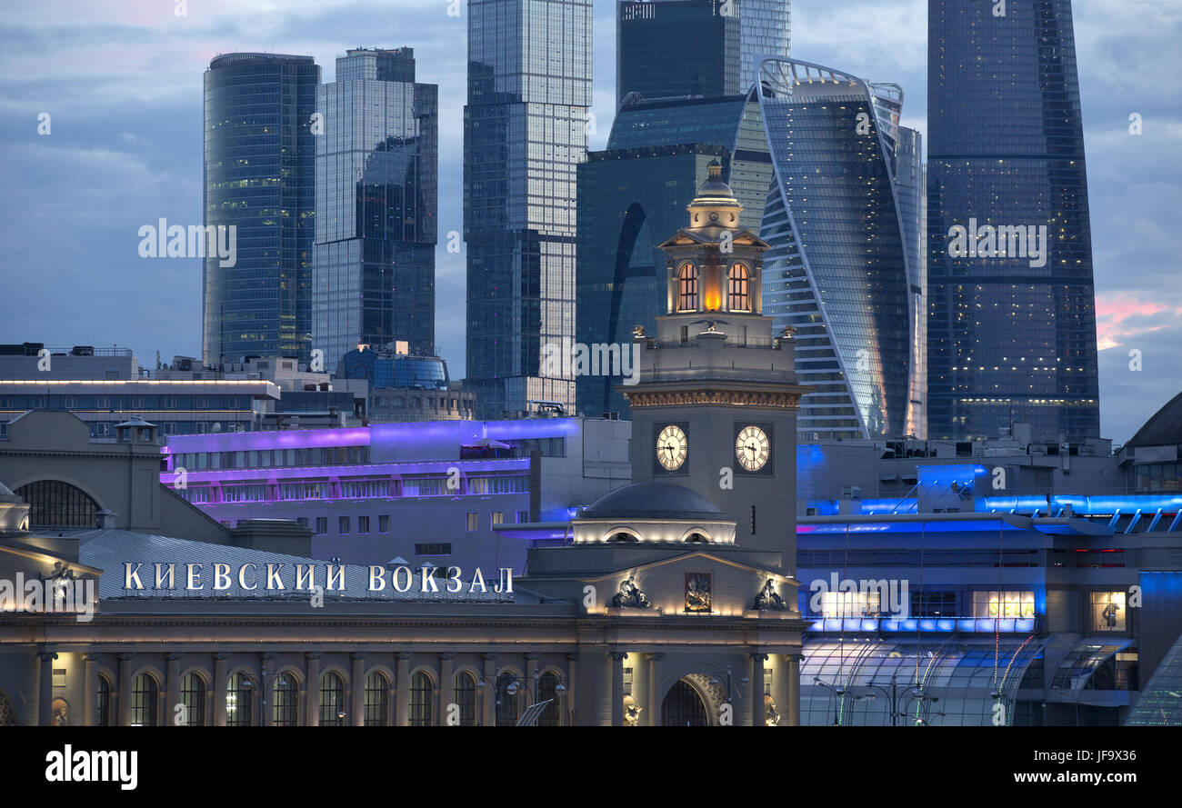 Moscow Russia City View in Twilight Stock Photo - Alamy