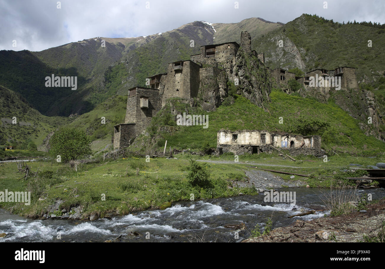 Shatili village, Caucasus, Georgia Stock Photo - Alamy