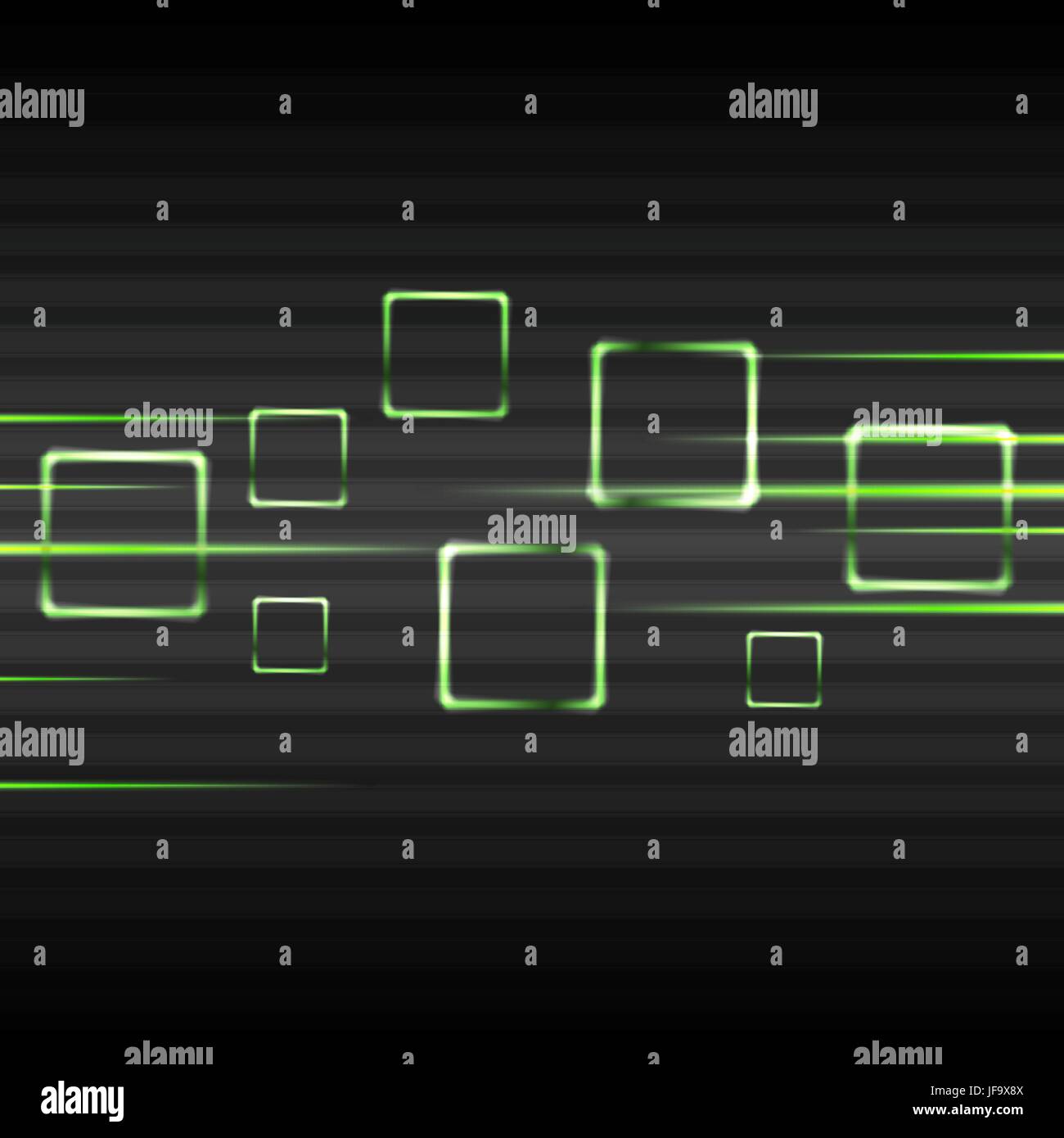 Abstract green glowing squares Stock Photo - Alamy