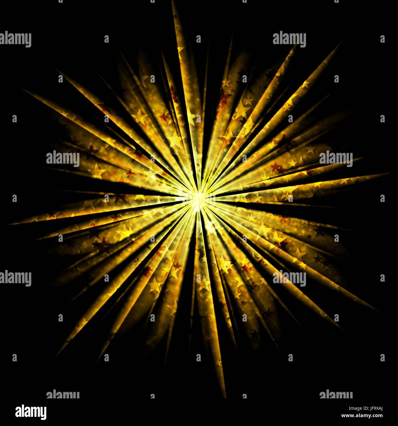 Shiny golden beams design Stock Photo - Alamy