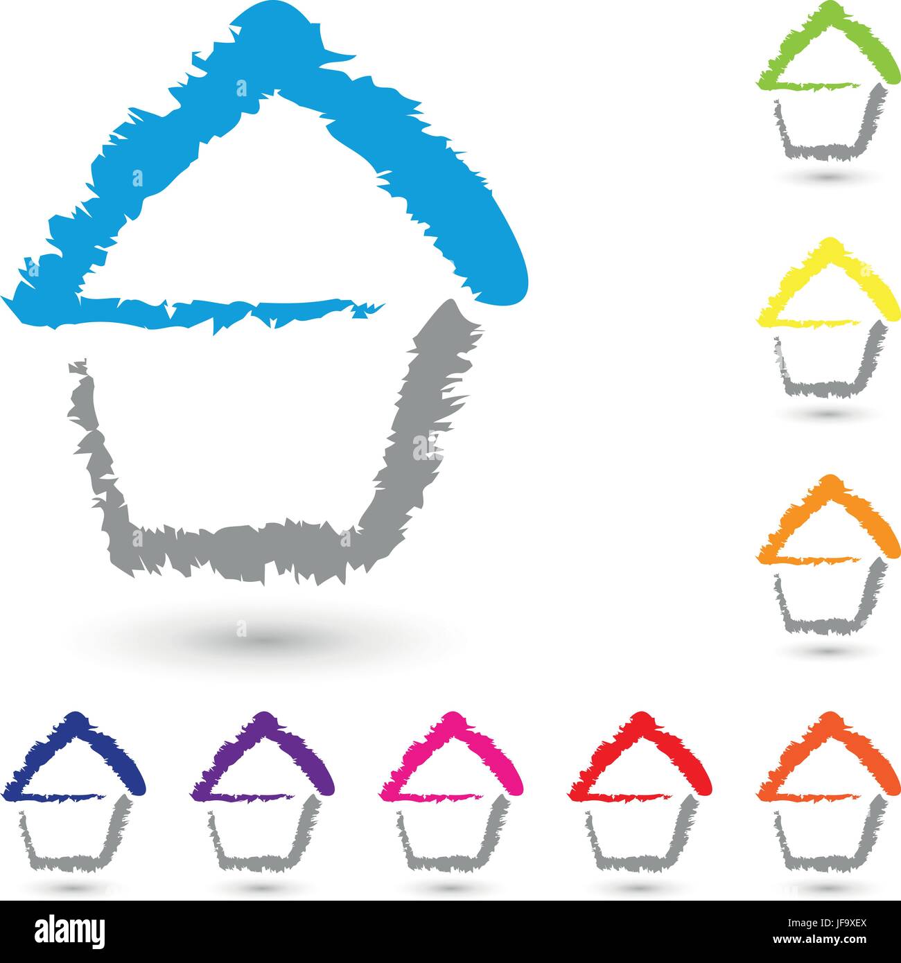 house, building, real estate, signed, logogram, architect, tiler ...