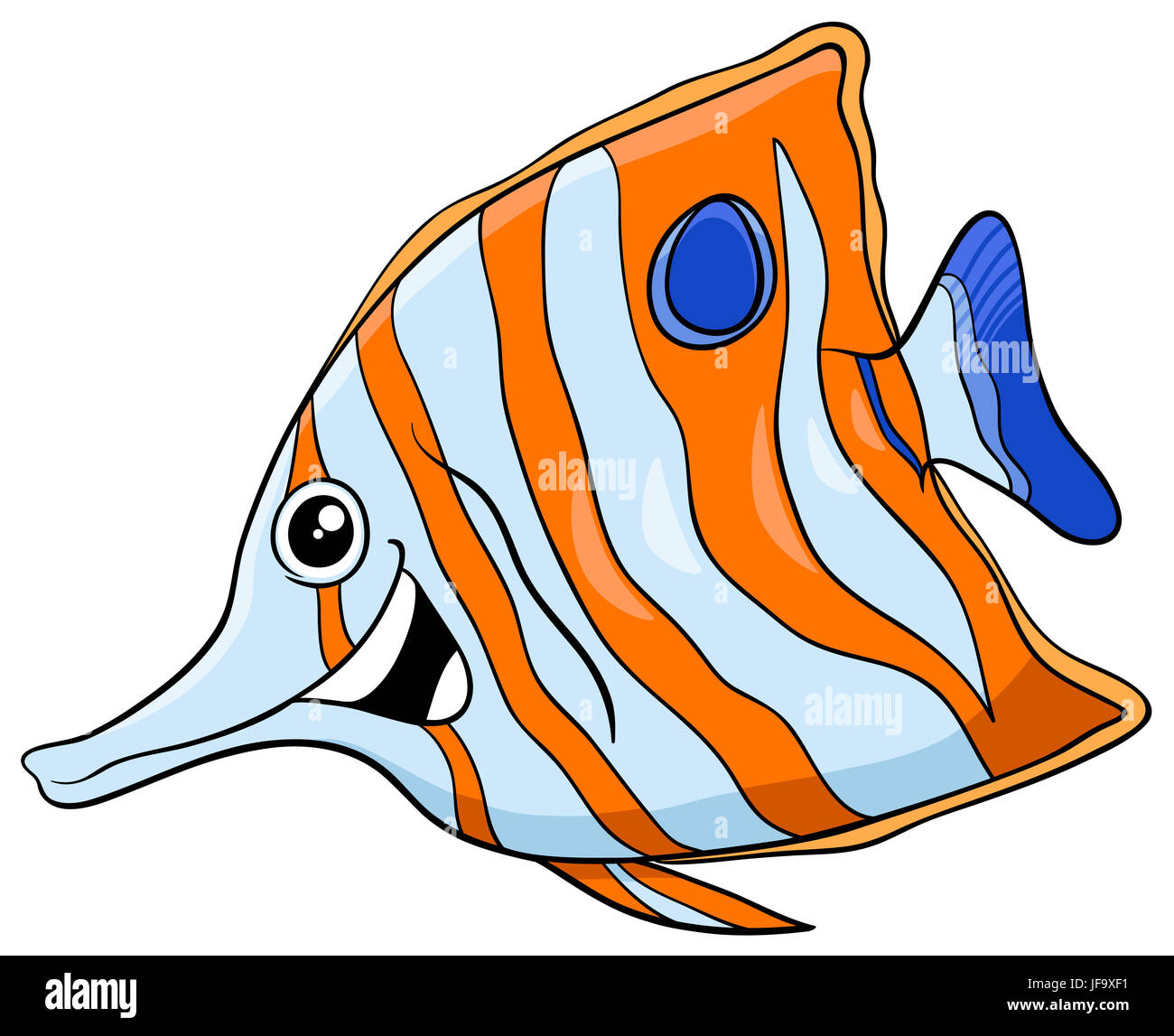 exotic fish cartoon character Stock Photo - Alamy