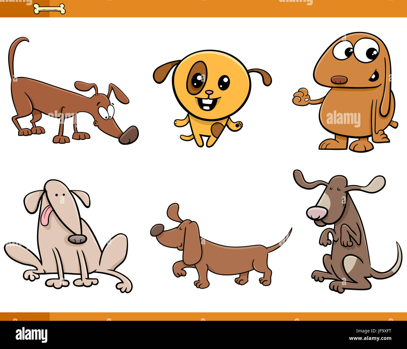dog animal characters set Stock Photo - Alamy