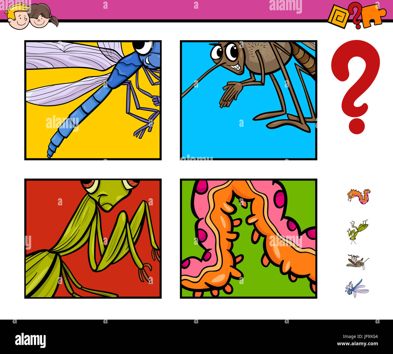 activity game with insects Stock Photo - Alamy