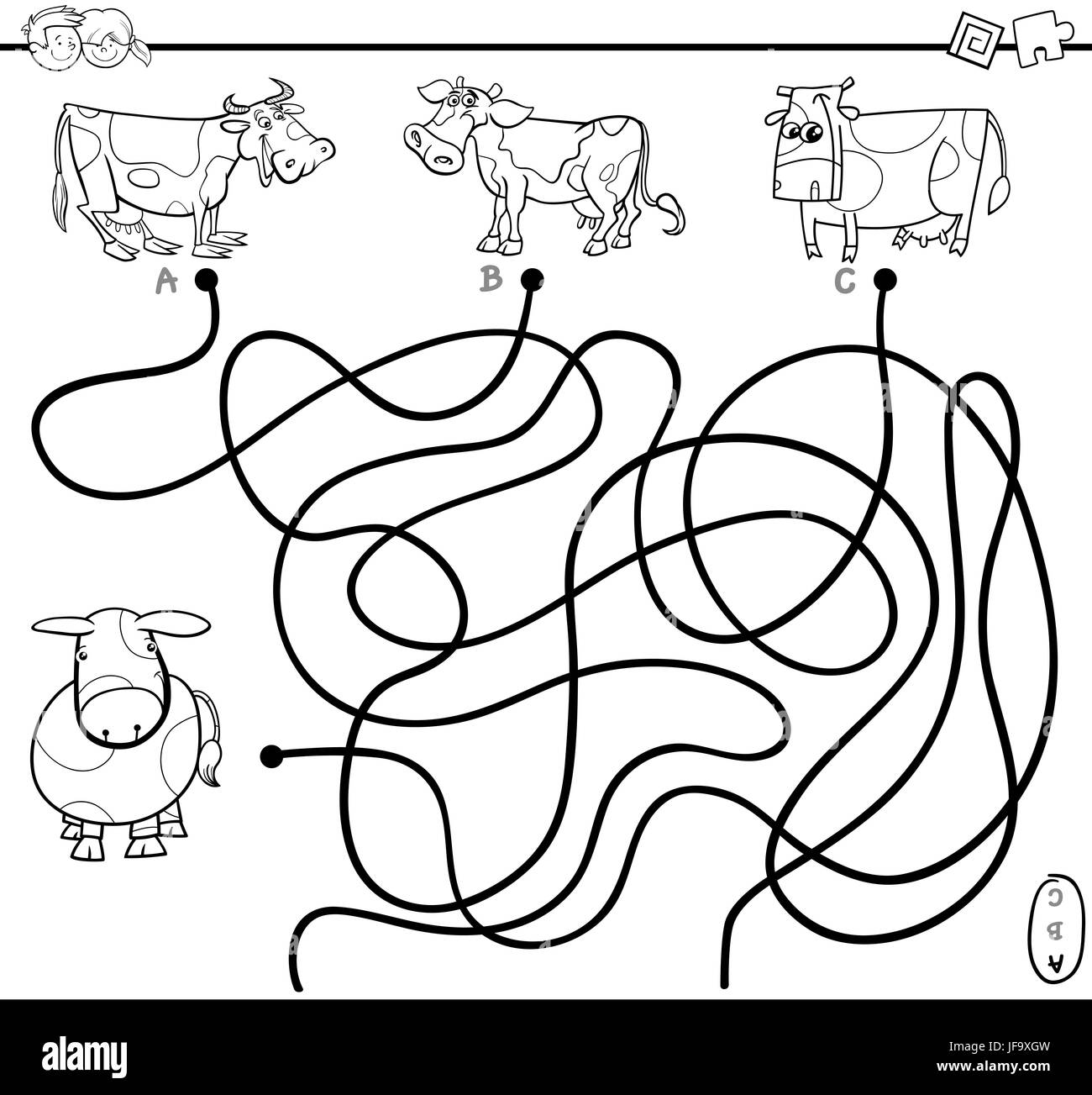 maze game coloring page Stock Photo - Alamy maze game coloring page Stock Photo - Alamy