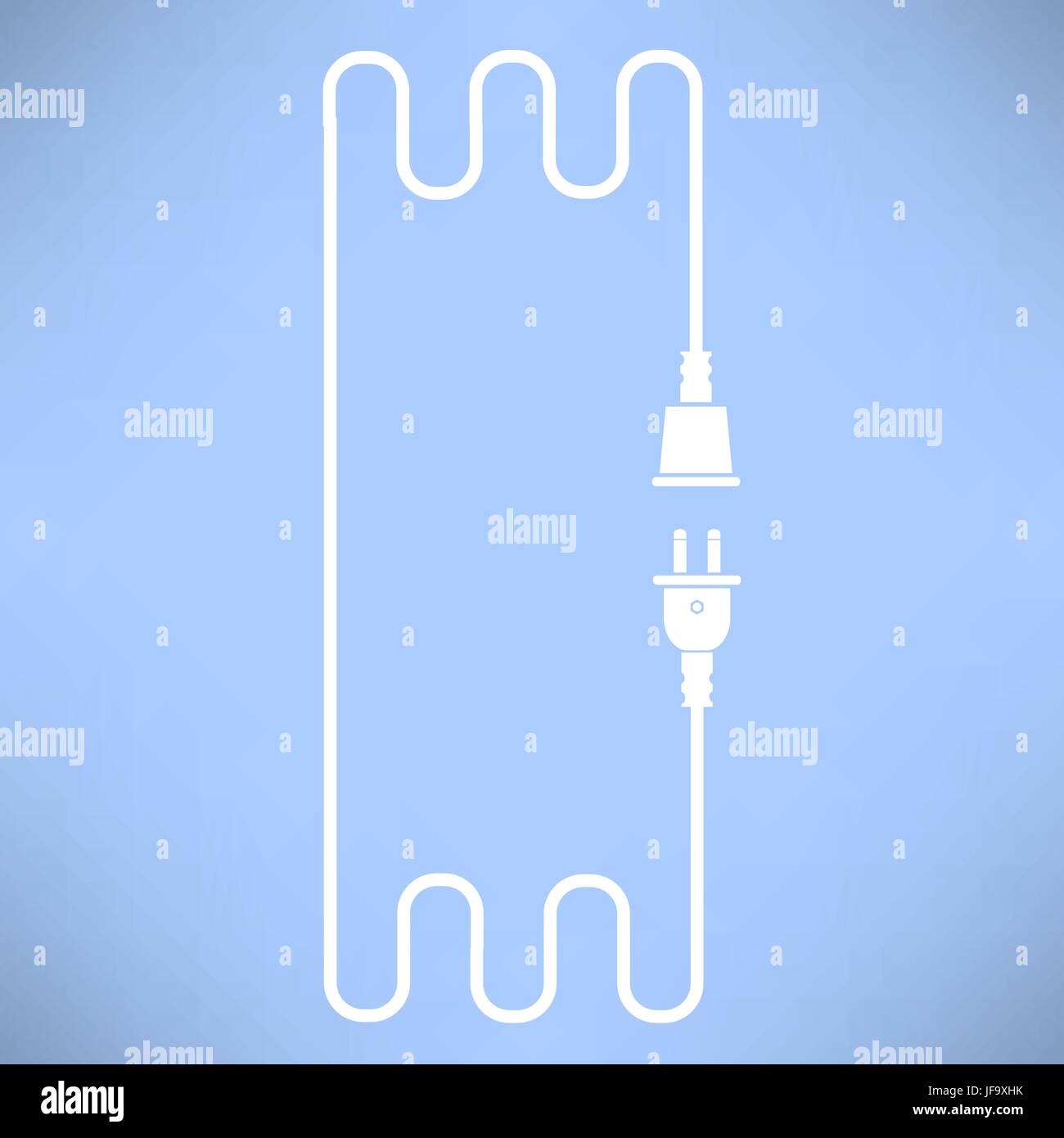 Plug and Socket Concept Isolated on Blue Background Stock Vector Image ...