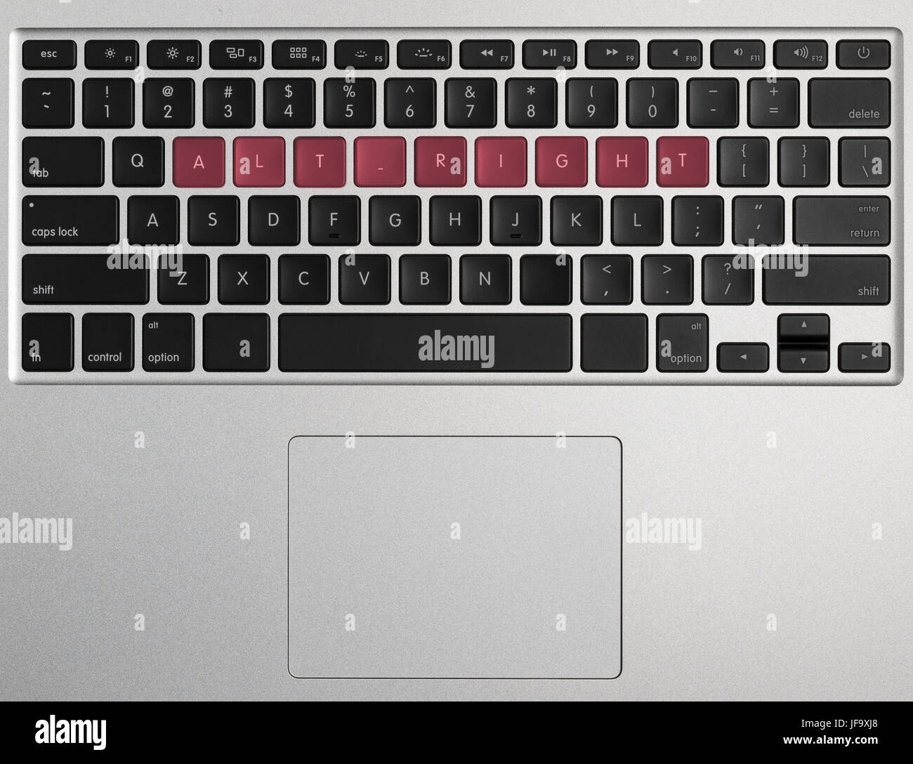 Keyboard letters spelling Alt Right Stock Photo - Alamy