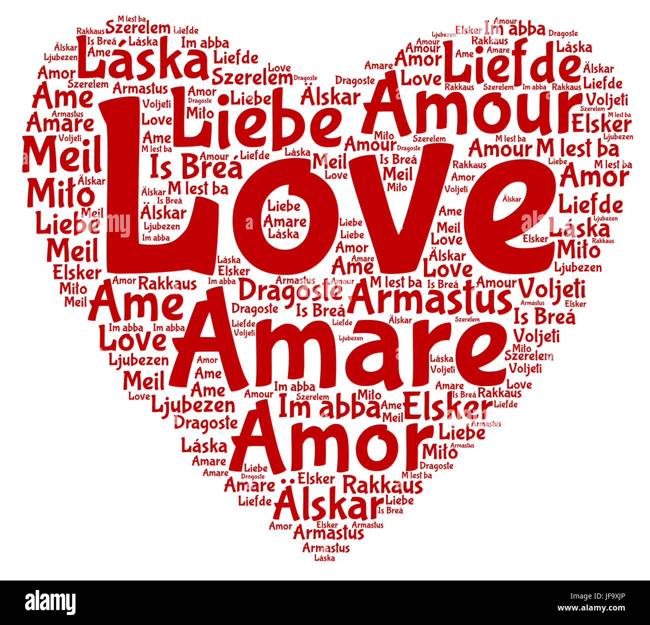 Love heart word cloud hi-res stock photography and images - Alamy