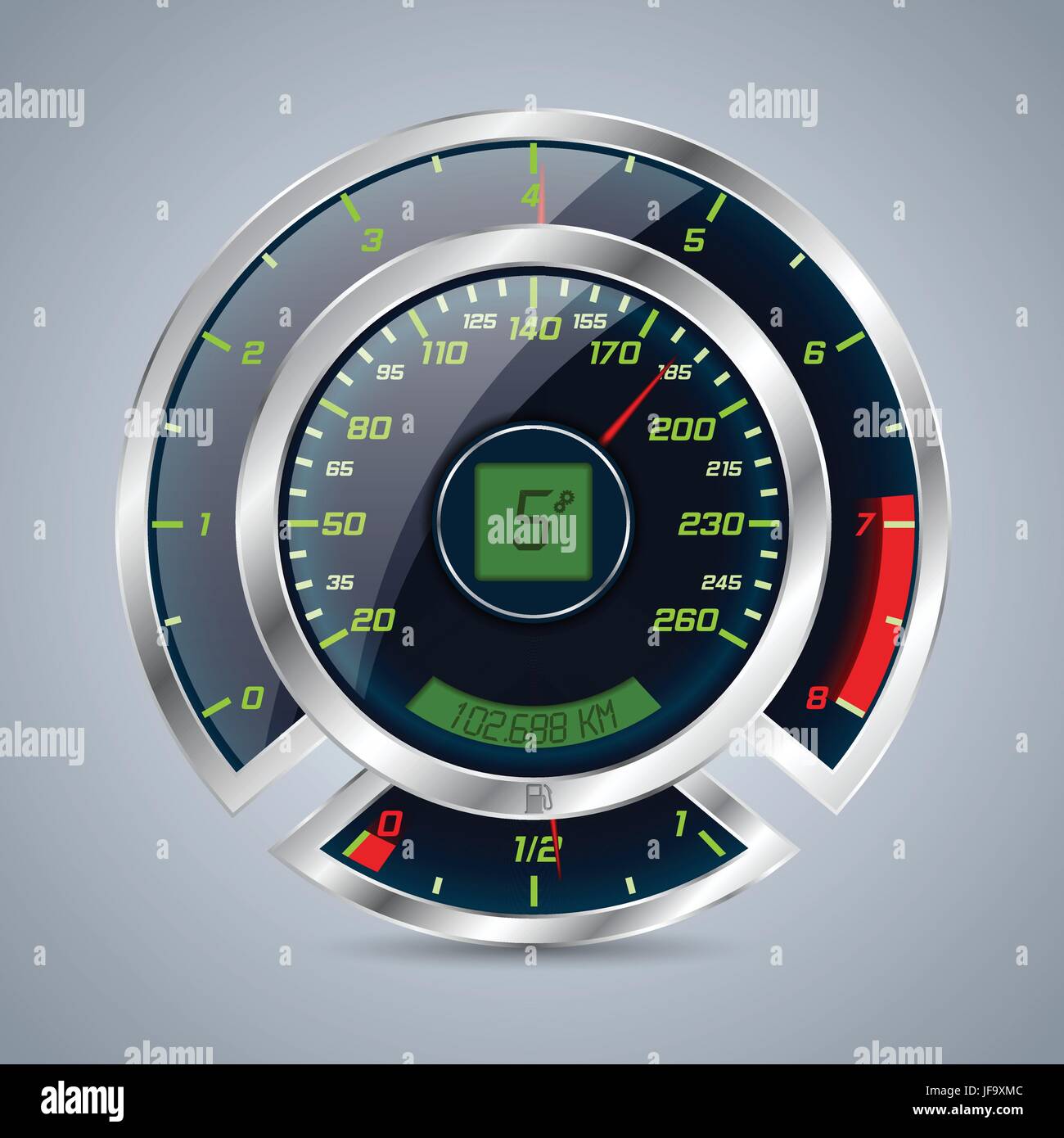Rev counter and car Stock Vector Images - Alamy