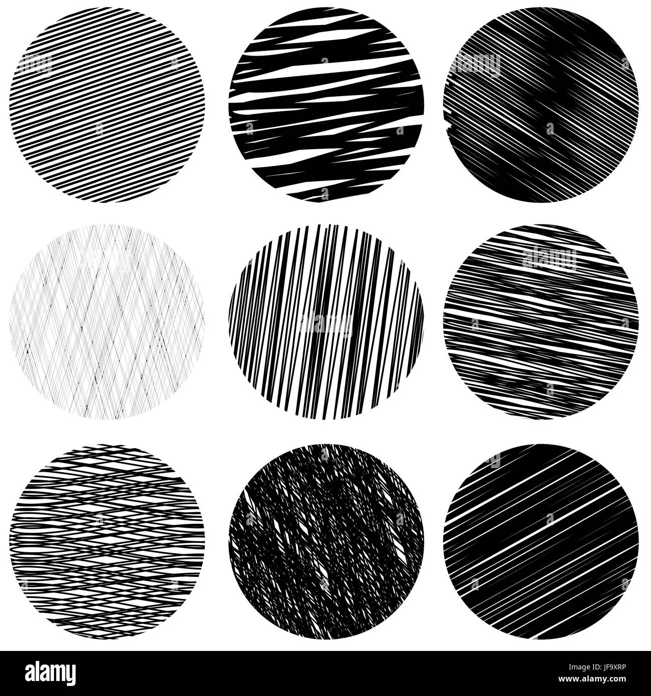 Set of Black Diagonal Strokes Patterns Isolated on White Background ...