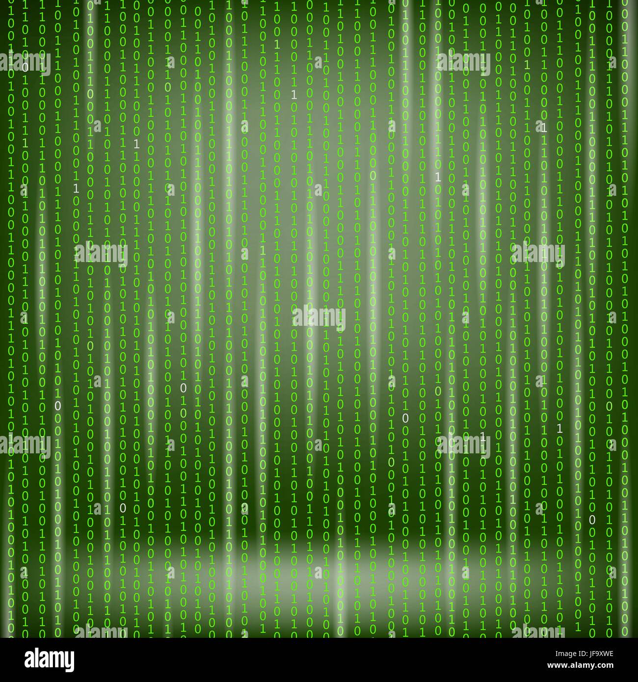 Binary Code Green Background Concept Binary Code Numbers Algorithm Binary Data Code