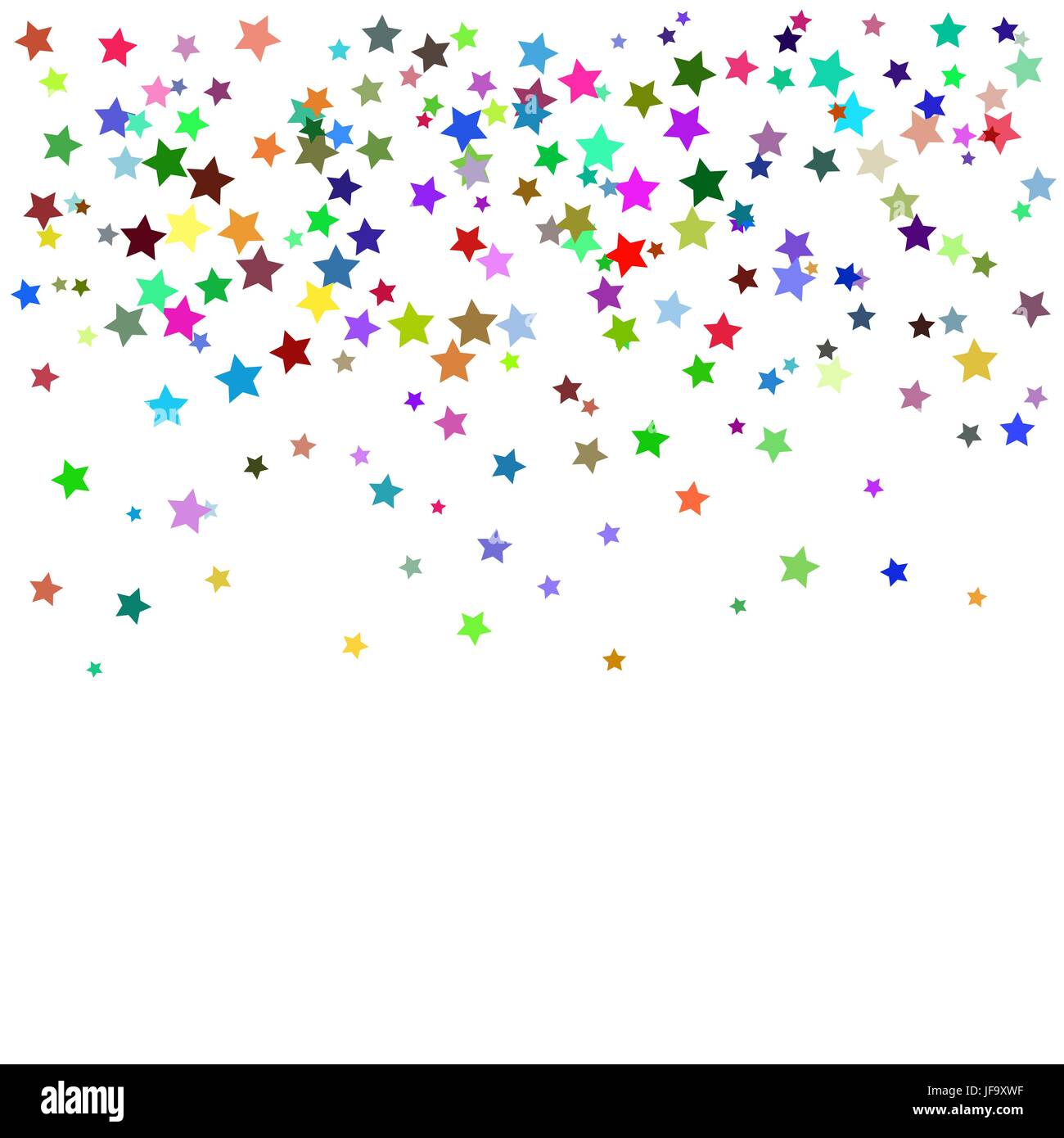 Set of Colorful Stars on White Background. Starry Pattern Stock Vector ...
