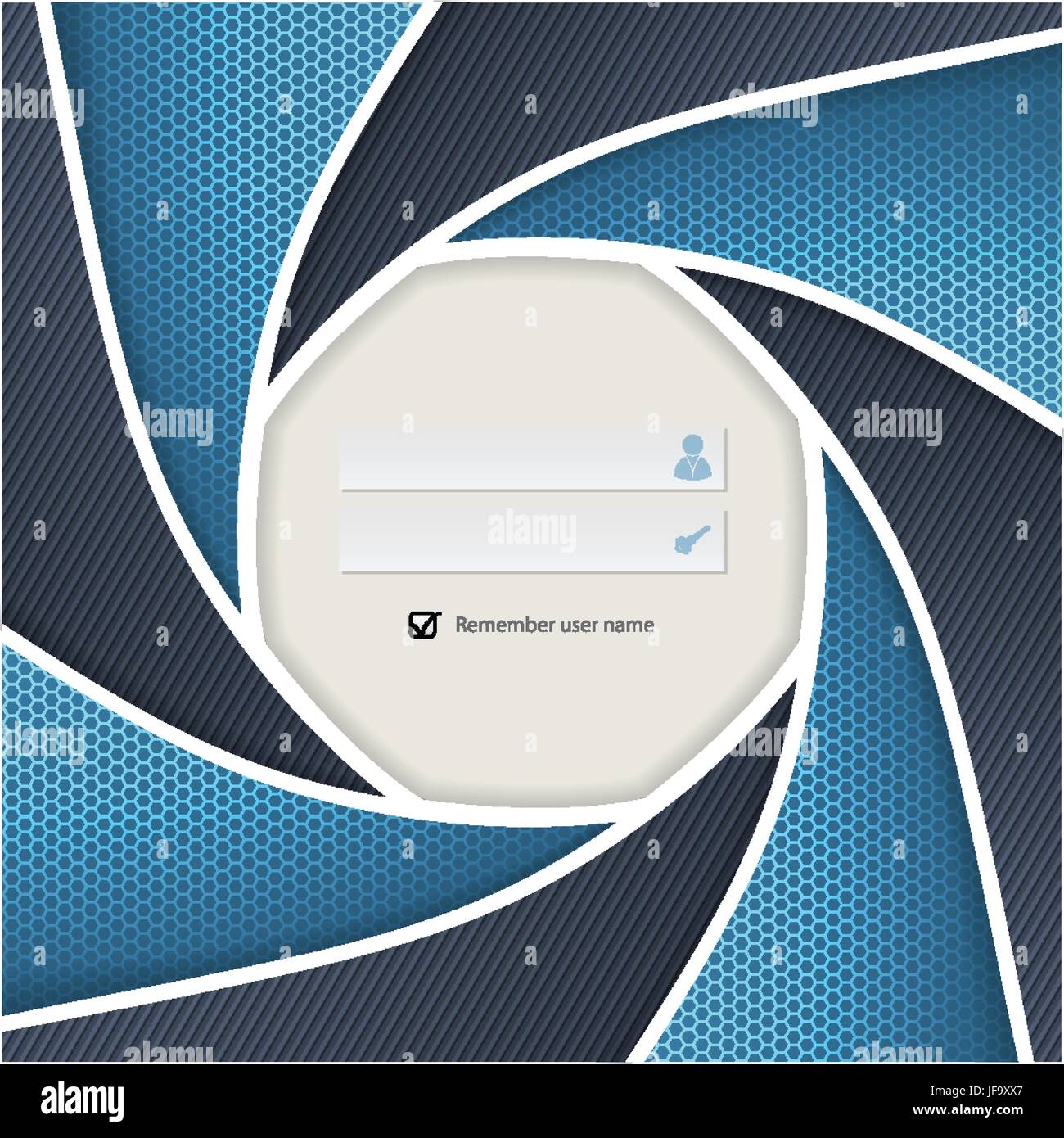Login on blue screen Stock Vector Images - Alamy
