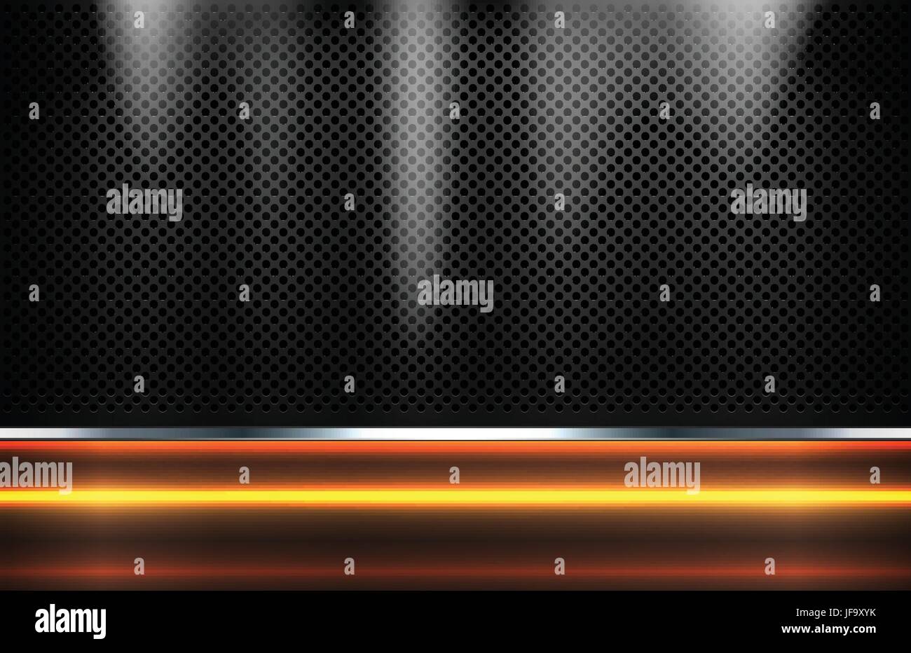 dots, banner, metallic, dark, gold, line, dots, banner, glossy ...