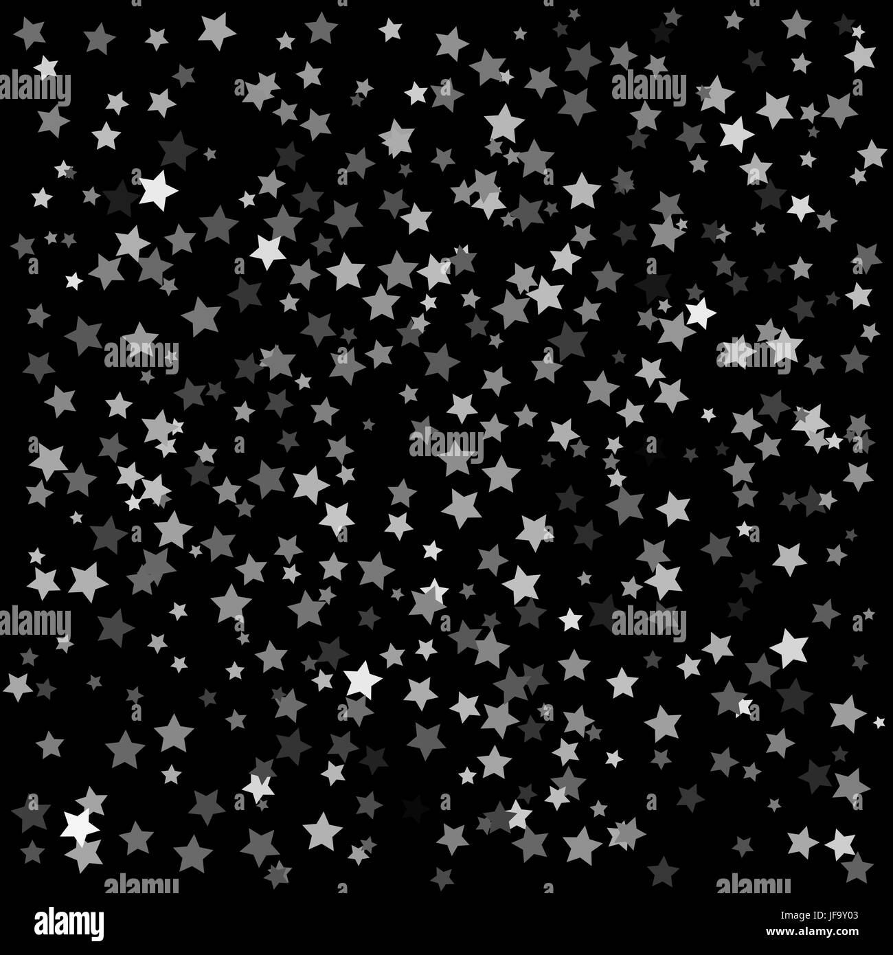 Set of Grey Stars on Dark Background. Starry Pattern Stock Vector Image ...