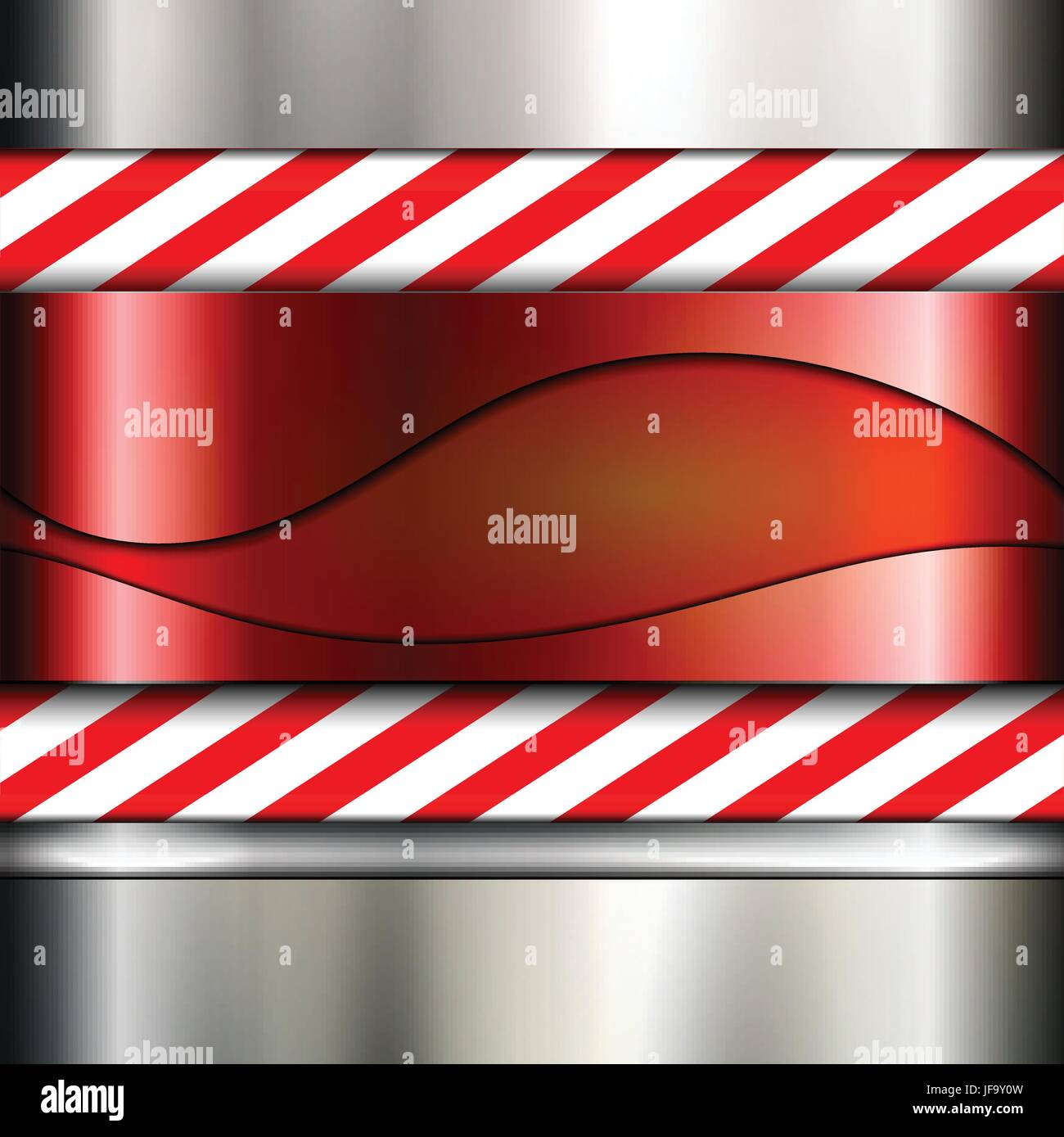 arc, banner, glossy, curves, metallic, warning, red, arc, banner ...