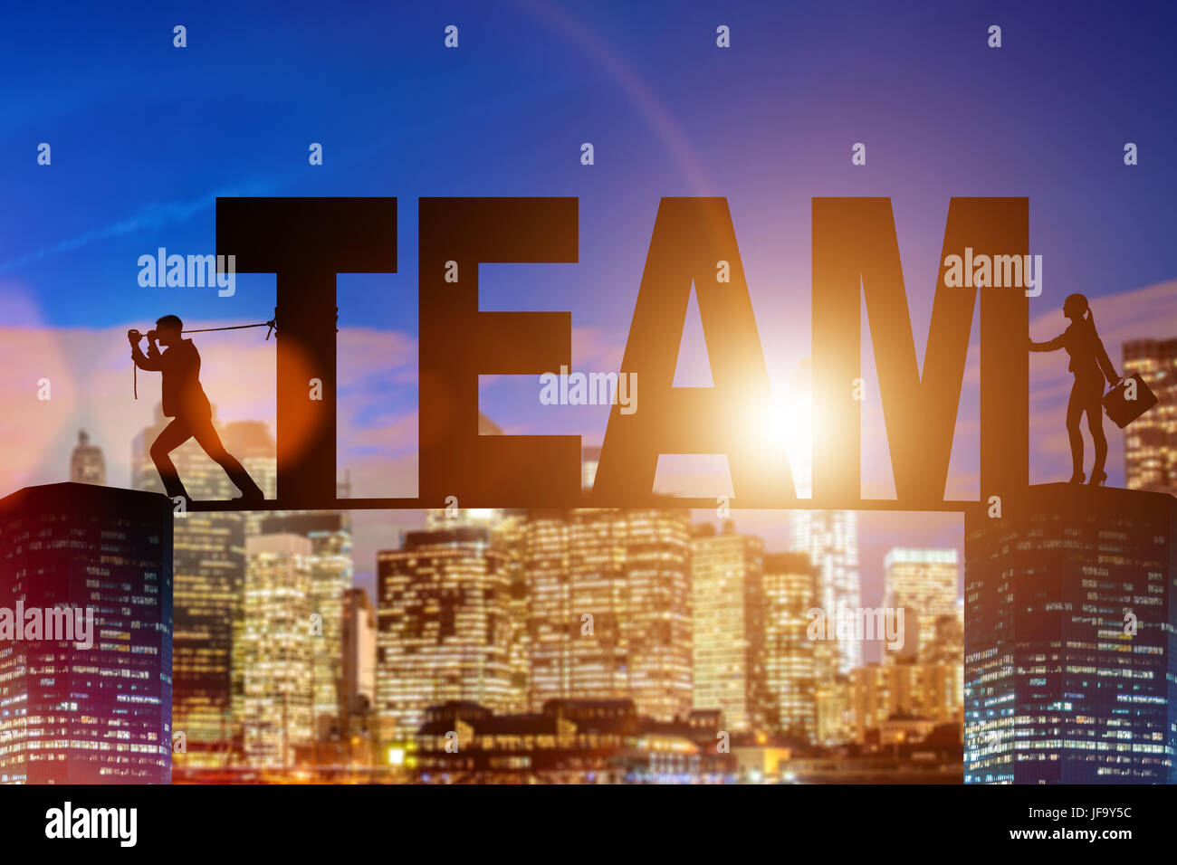 Teamwork concept with the word team Stock Photo - Alamy