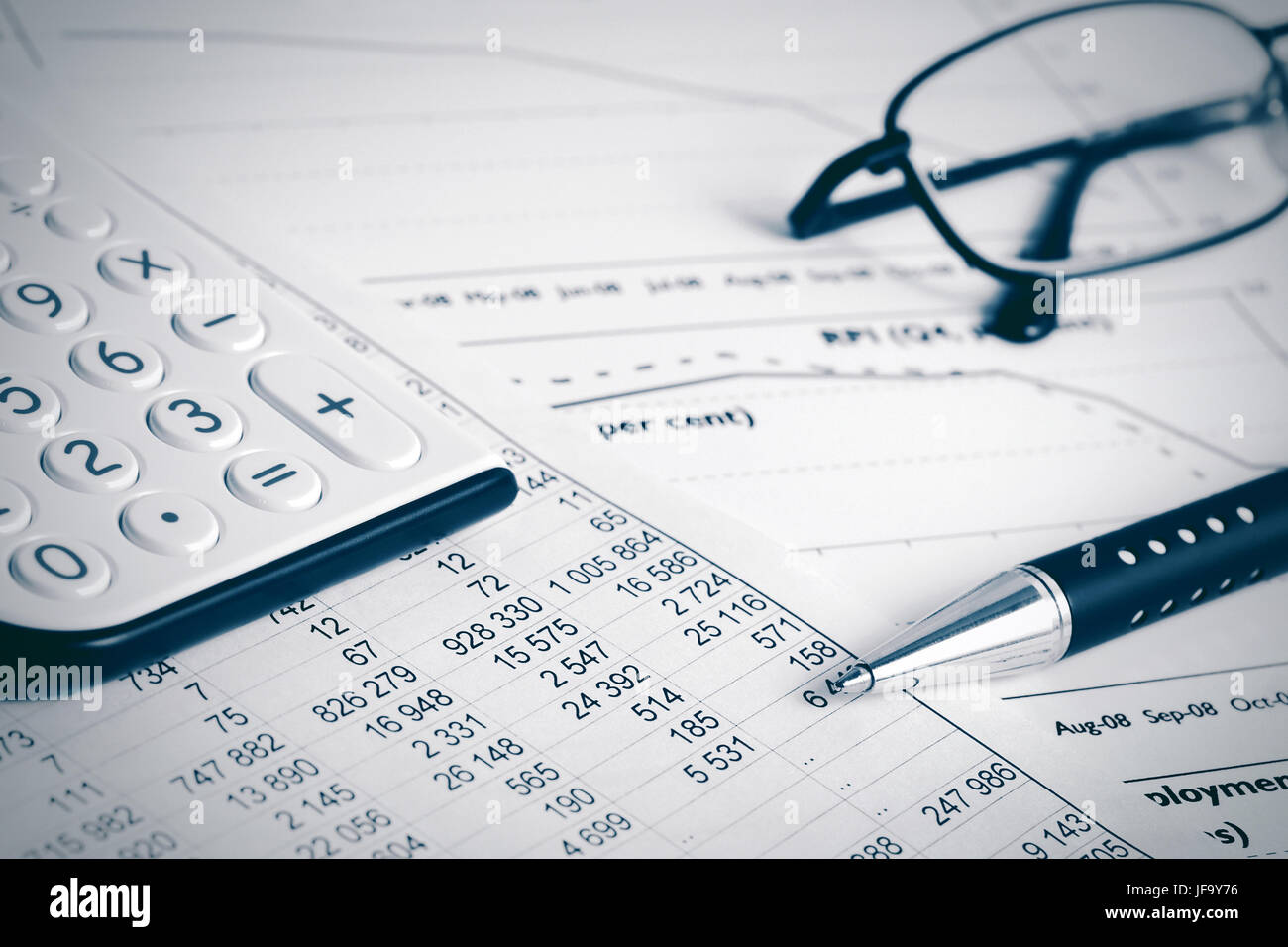 Financial accounting stock market graphs analysis Stock Photo - Alamy