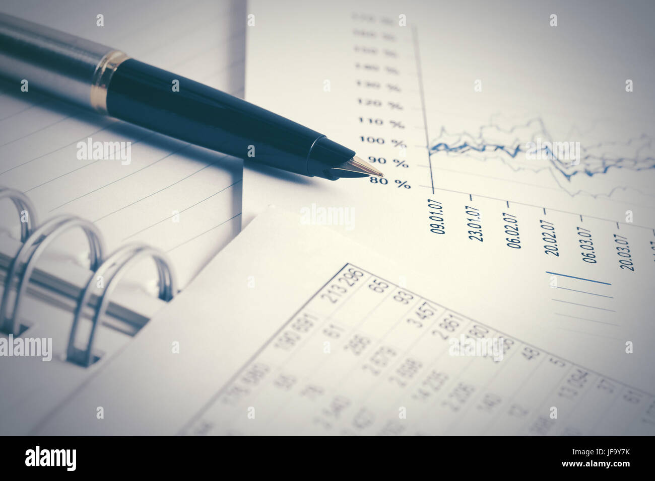 Financial accounting stock market graphs analysis Stock Photo - Alamy