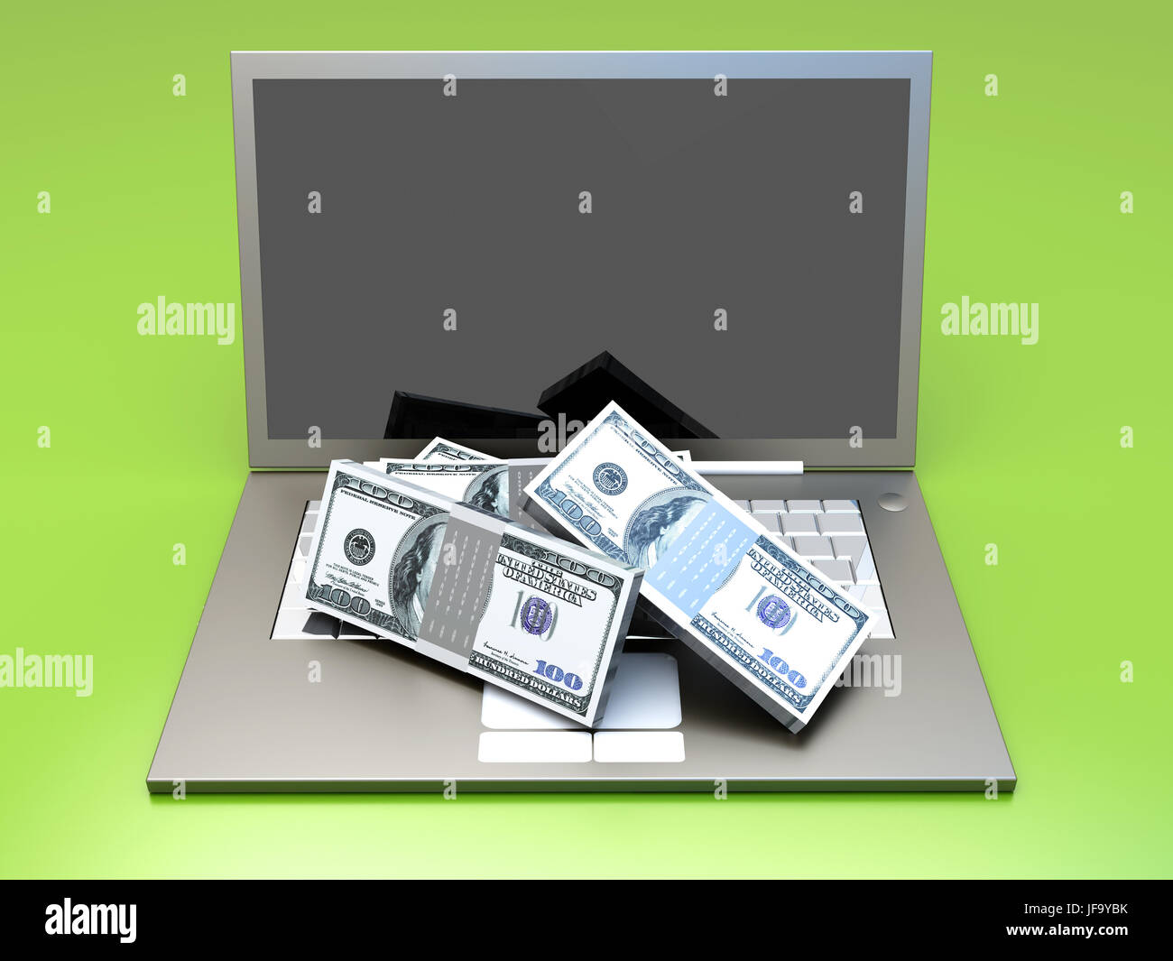 Money and Laptop Stock Photo - Alamy