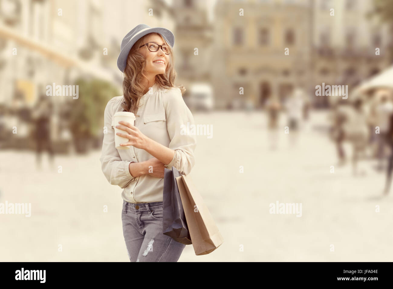 Relax after shopping Stock Photo - Alamy