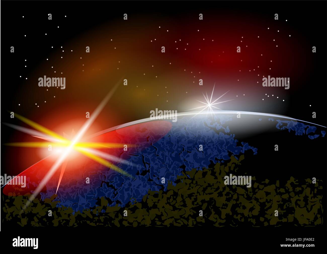 Earth sun galaxy from Stock Vector Images - Alamy