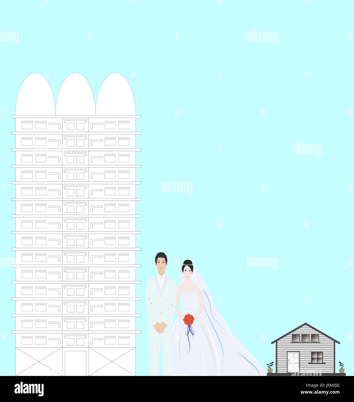 Large house in small Stock Vector Images - Alamy