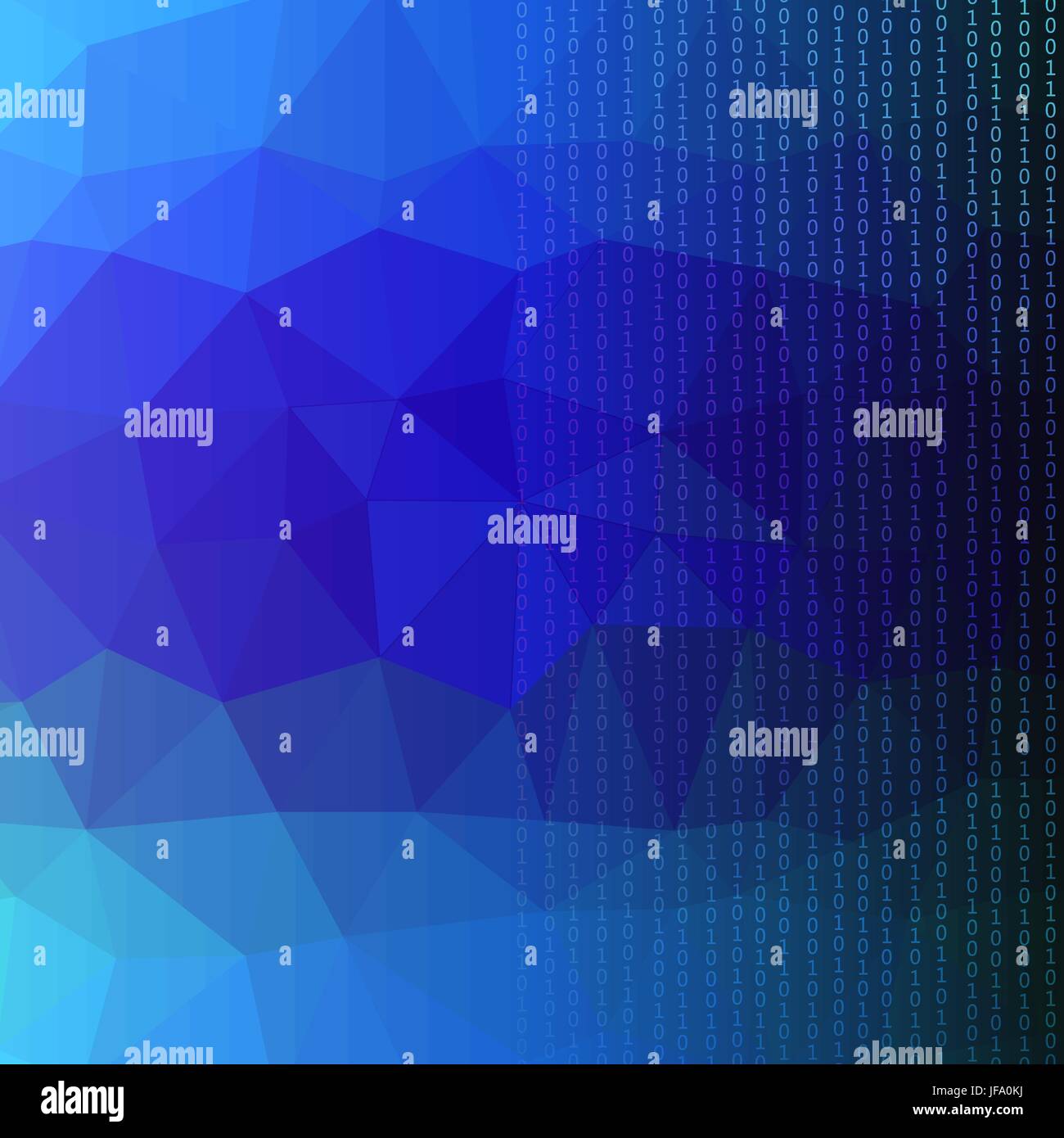 Binary Code Blue Polygonal Background Concept Binary Code Numbers Algorithm Binary Data Code