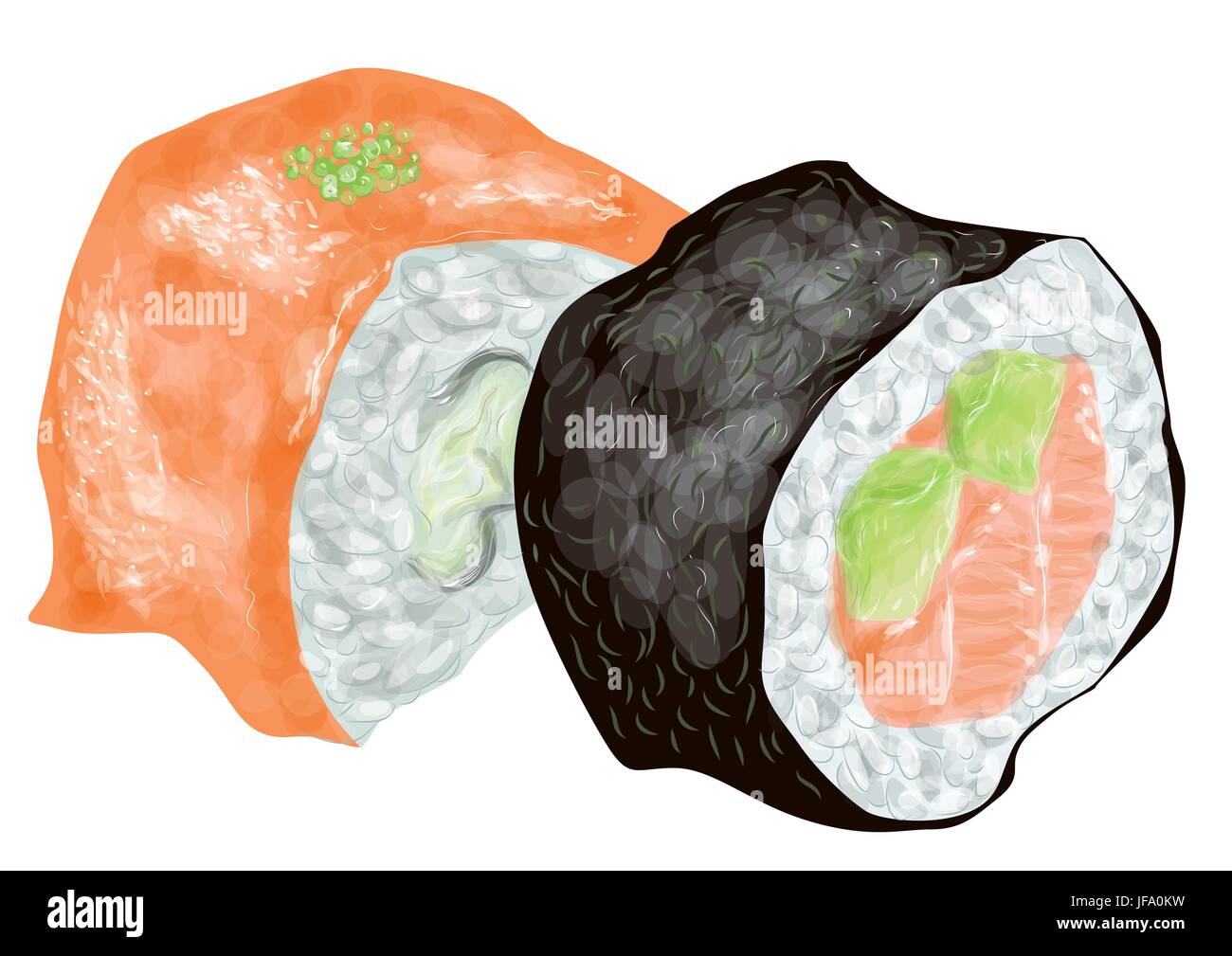 Sushi rice recipe Stock Vector Images - Alamy