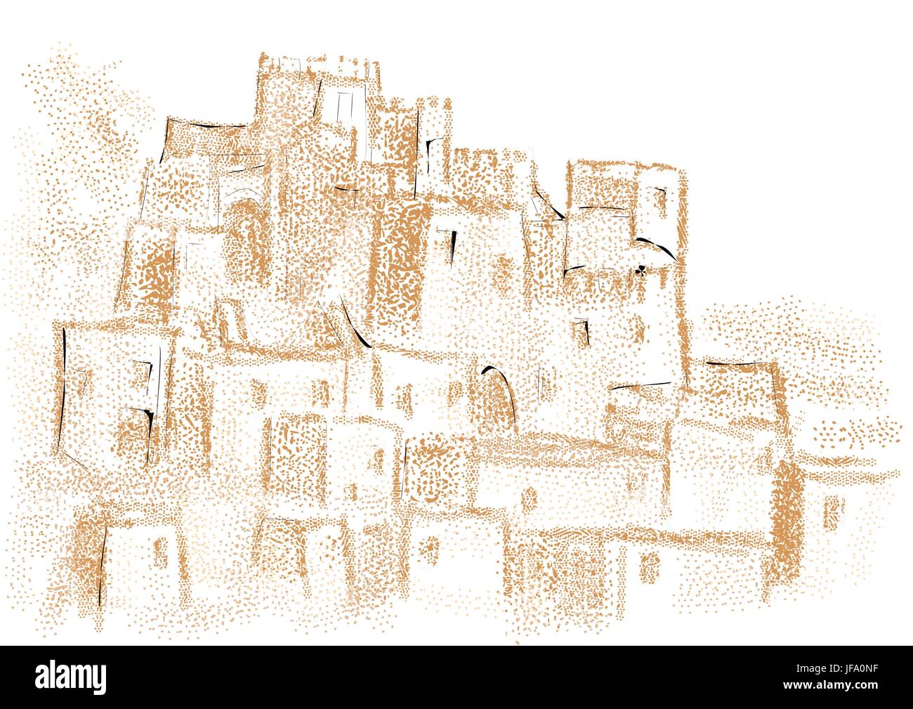 Morocco building construction Stock Vector Images - Alamy