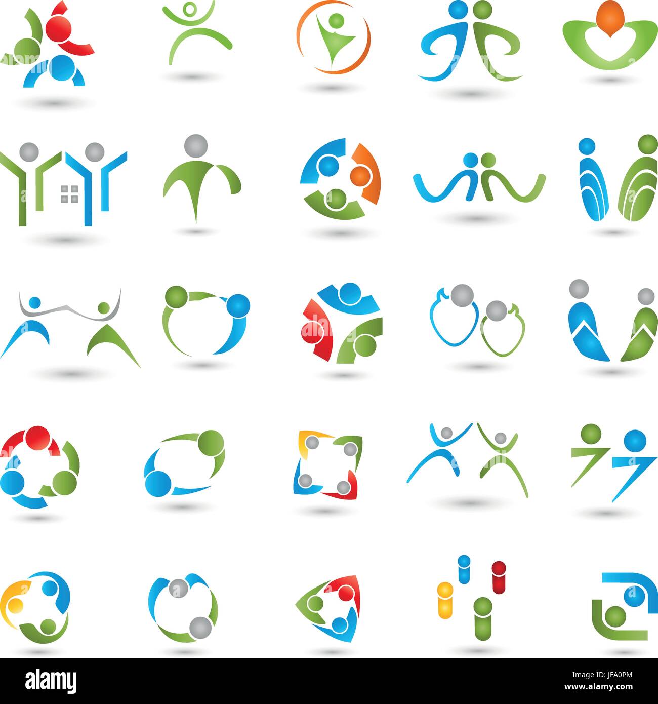 people logos collection,people Stock Vector Image & Art - Alamy