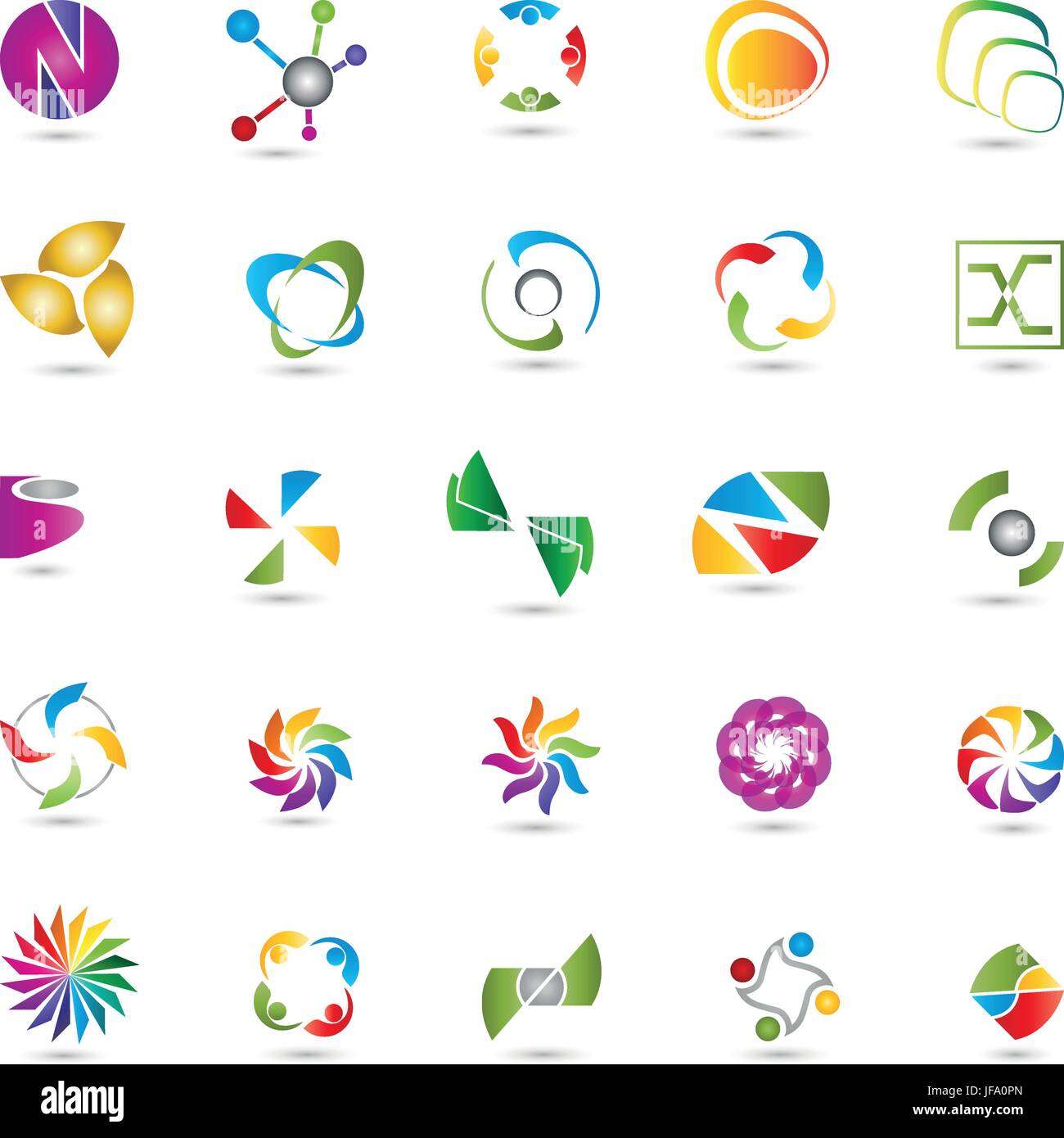 logos collection service Stock Vector Image & Art - Alamy