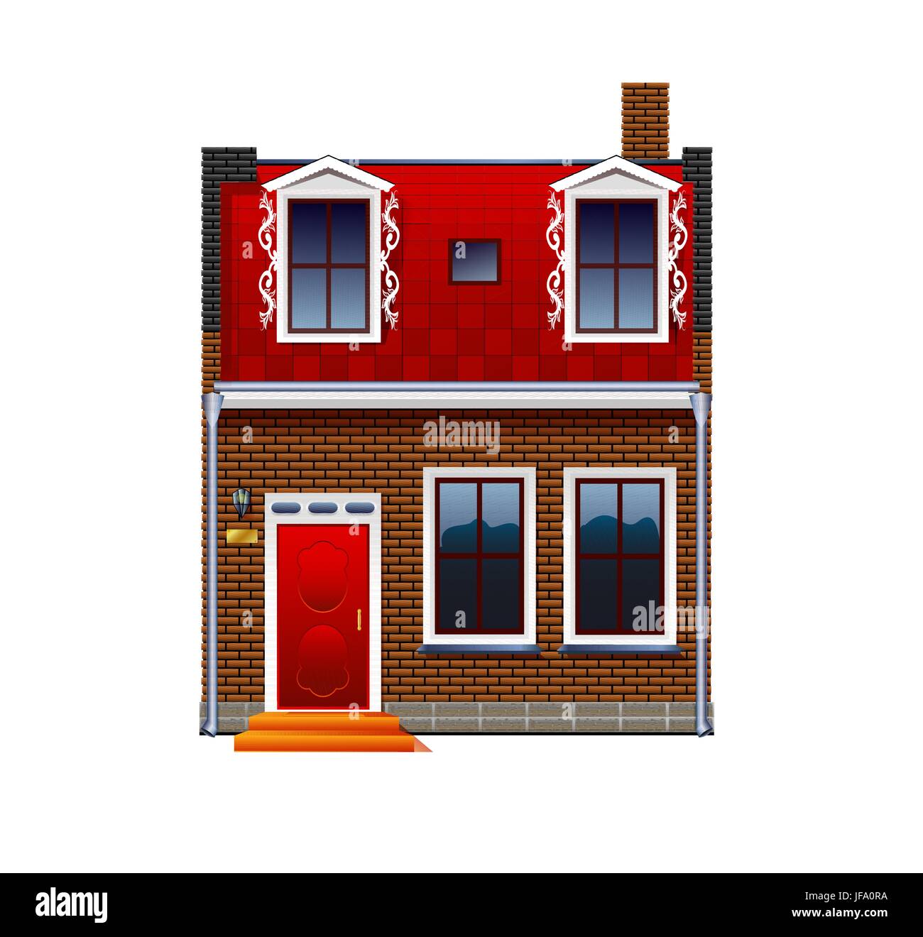 Tiny red house Stock Vector Images - Alamy