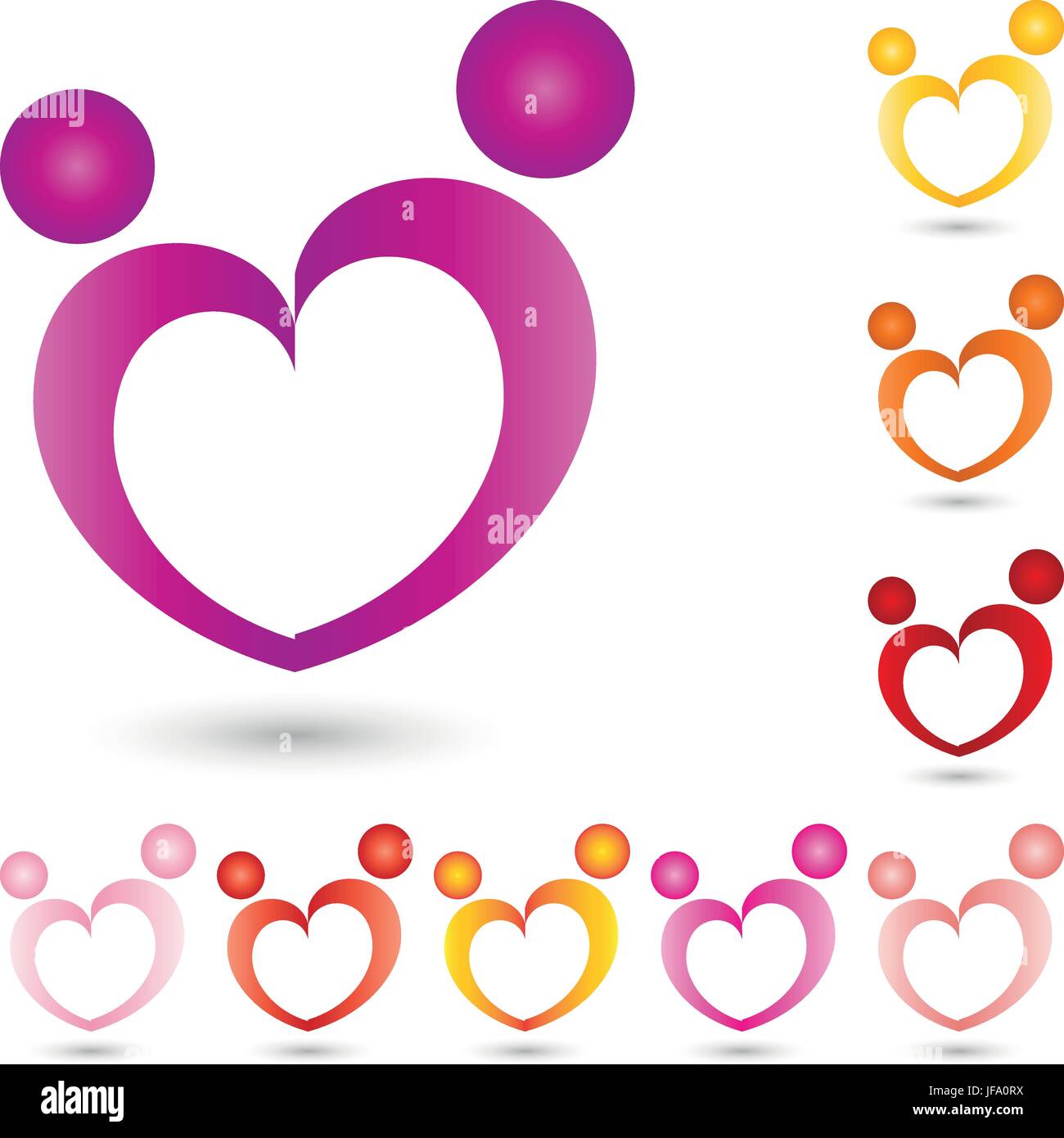 two people logo,couple,heart Stock Vector Image & Art - Alamy