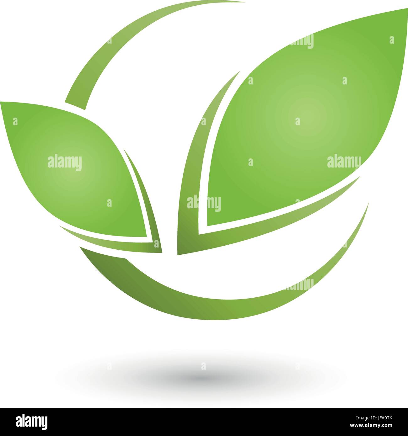 two leaves logo,bio,naturopaths Stock Vector Image & Art - Alamy
