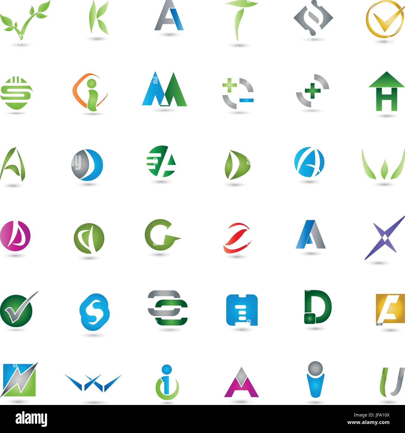 letters logos collection services Stock Vector Image & Art - Alamy